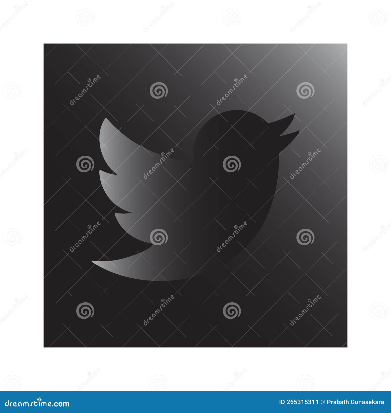 Twitter Bird Icon Black