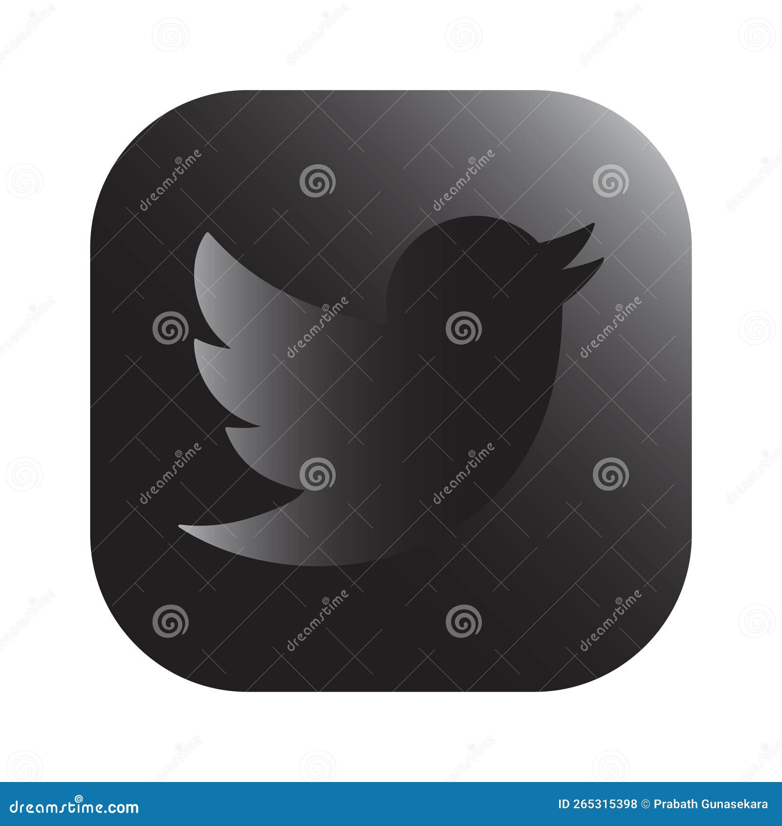 Black Round Twitter Icon