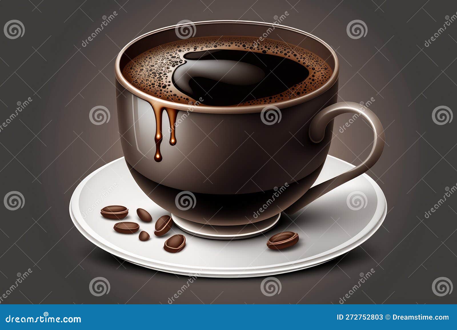 Squared Coffee Cup Vector. Generative Ai Stock Illustration ...