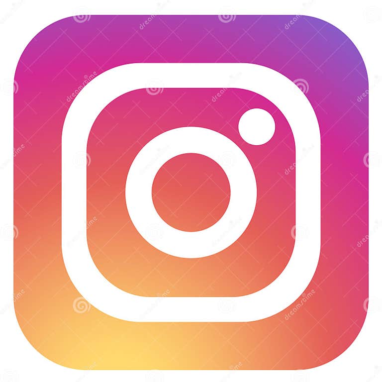 Squared Colored Round Edges Instagram Logo Icon Editorial Photography ...