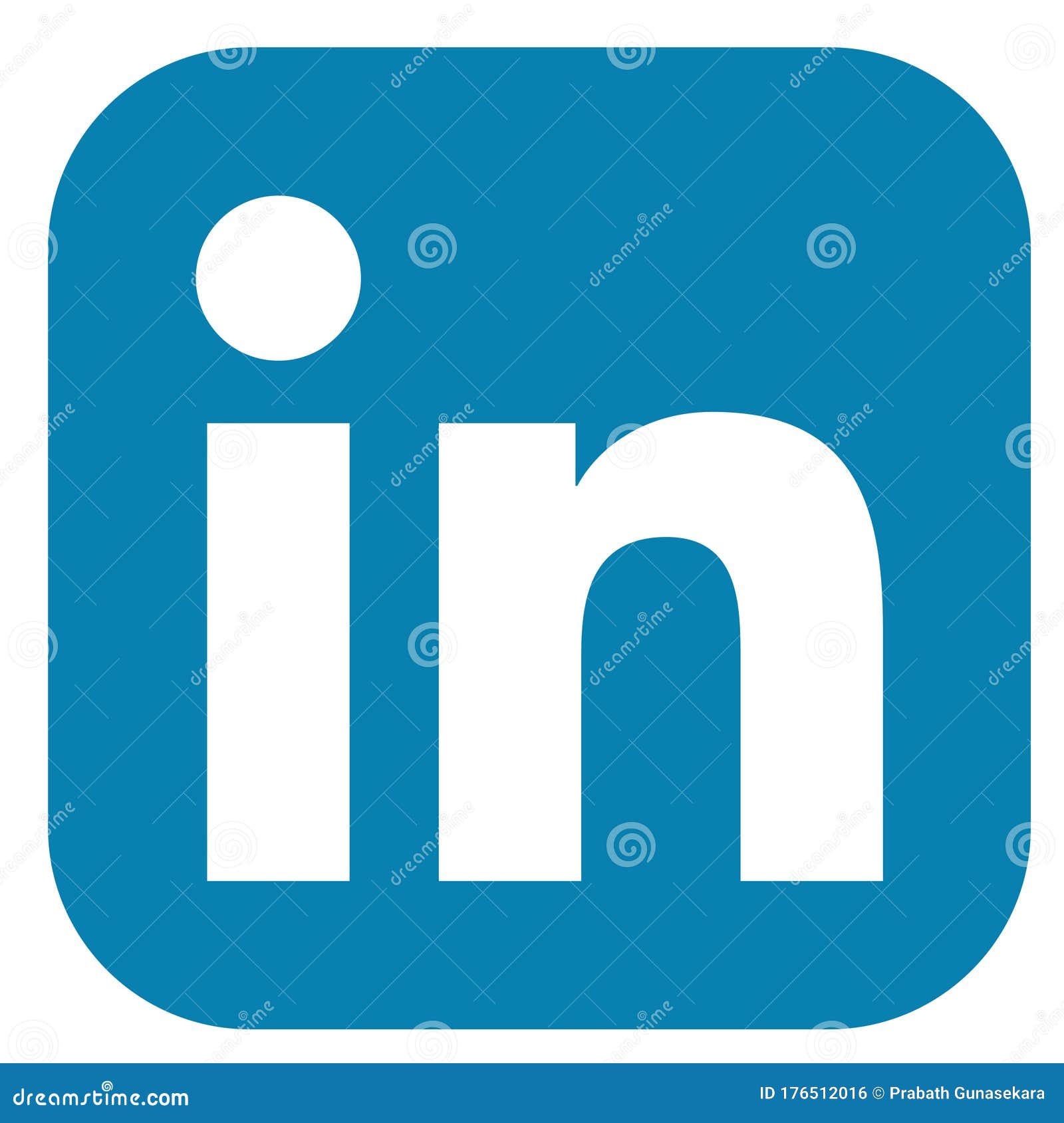 Squared Colored Round Edges Linkedin Logo Icon Editorial Photo ...