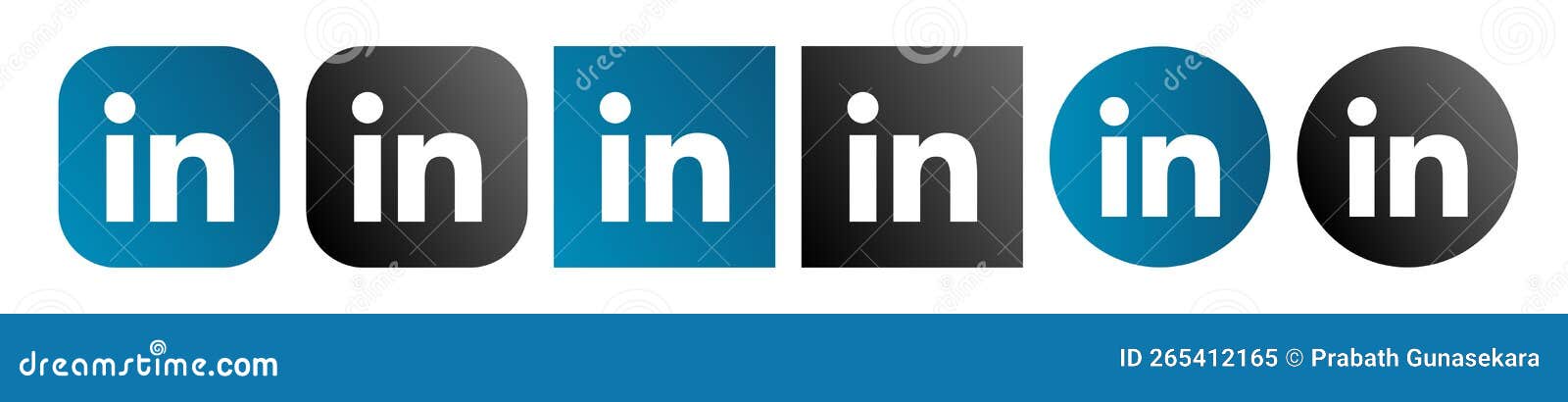 Squared Colored Round Edges Linkedin Logo Icon Editorial Image ...