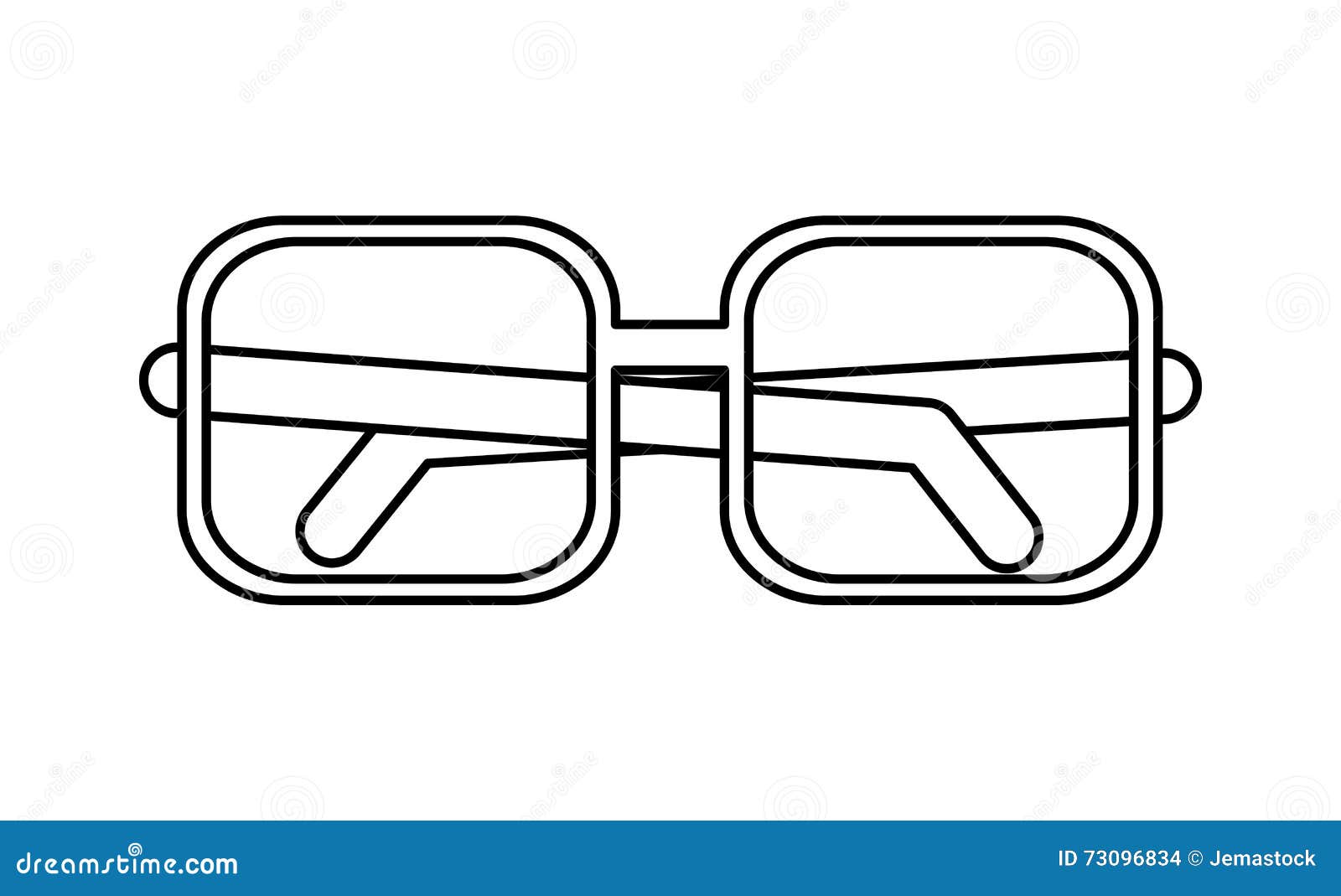 Squared Glasses , Vector Illustration Over White Background Stock ...
