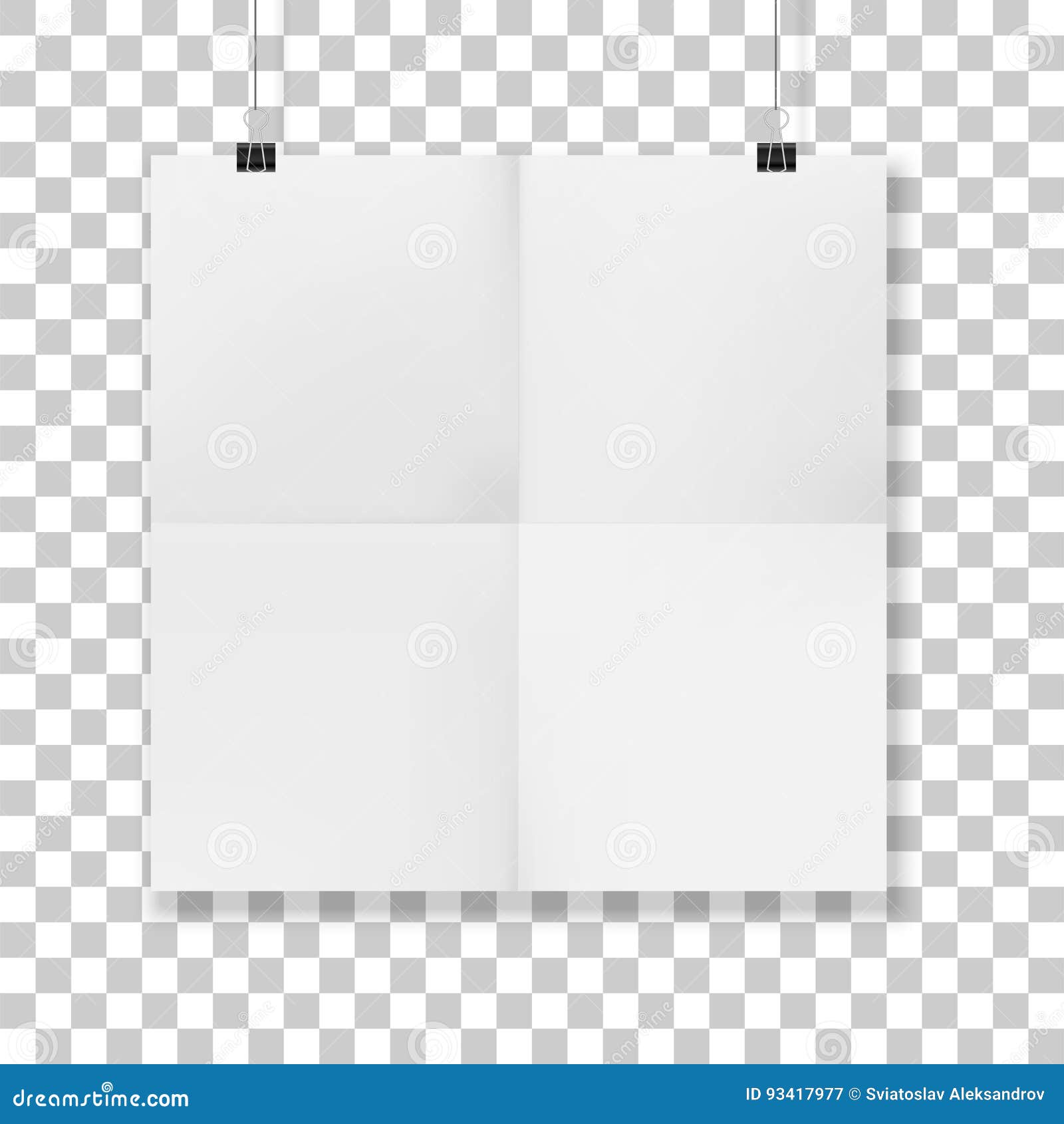 Squared Hanged Folded Paper Vector Sheet Stock Vector - Illustration of ...