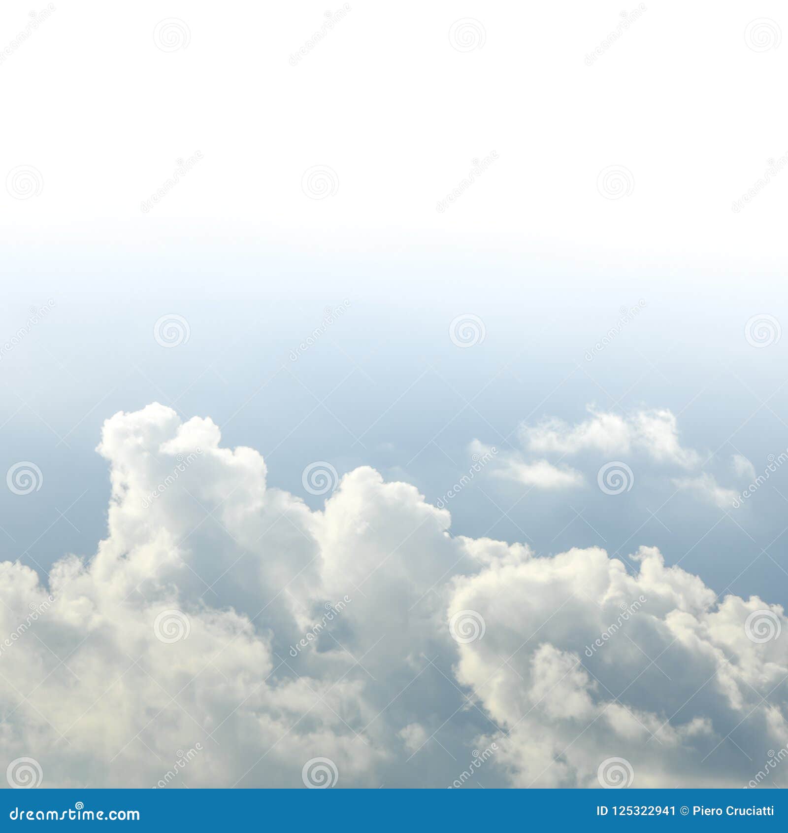 Squared Image of Beautiful Gradient Sky with Soft Clouds. Copy Space ...