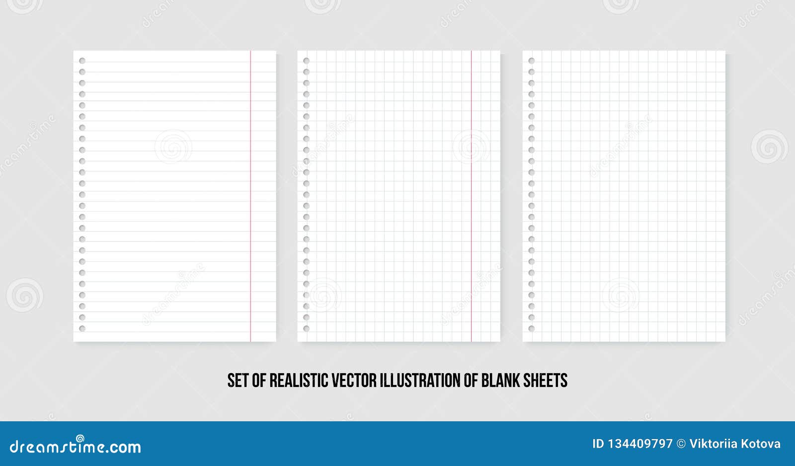 Squared and Lined Paper Sheets of Notebook or Copybook. Vector ... Squared and Lined Paper Sheets of Notebook or Copybook. Vector ...