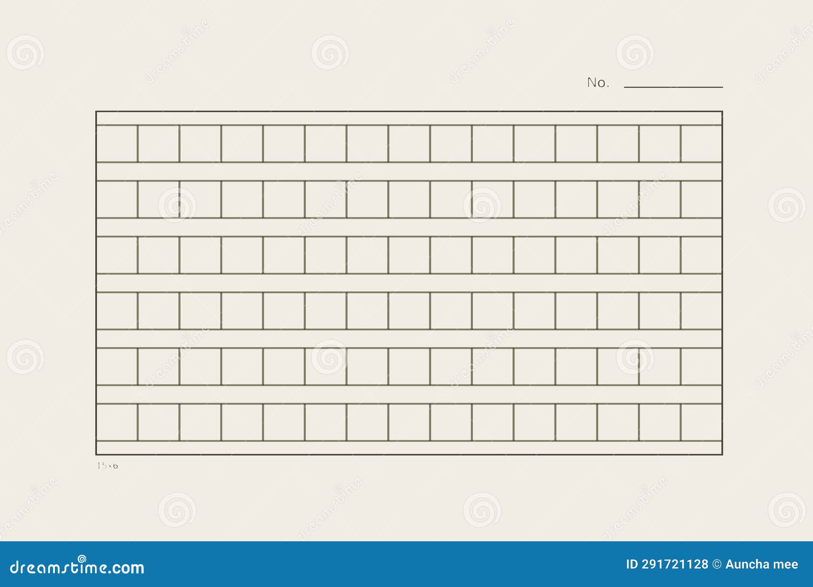 Squared Manuscript. Blank Paper Template for School Notebook Stock ...