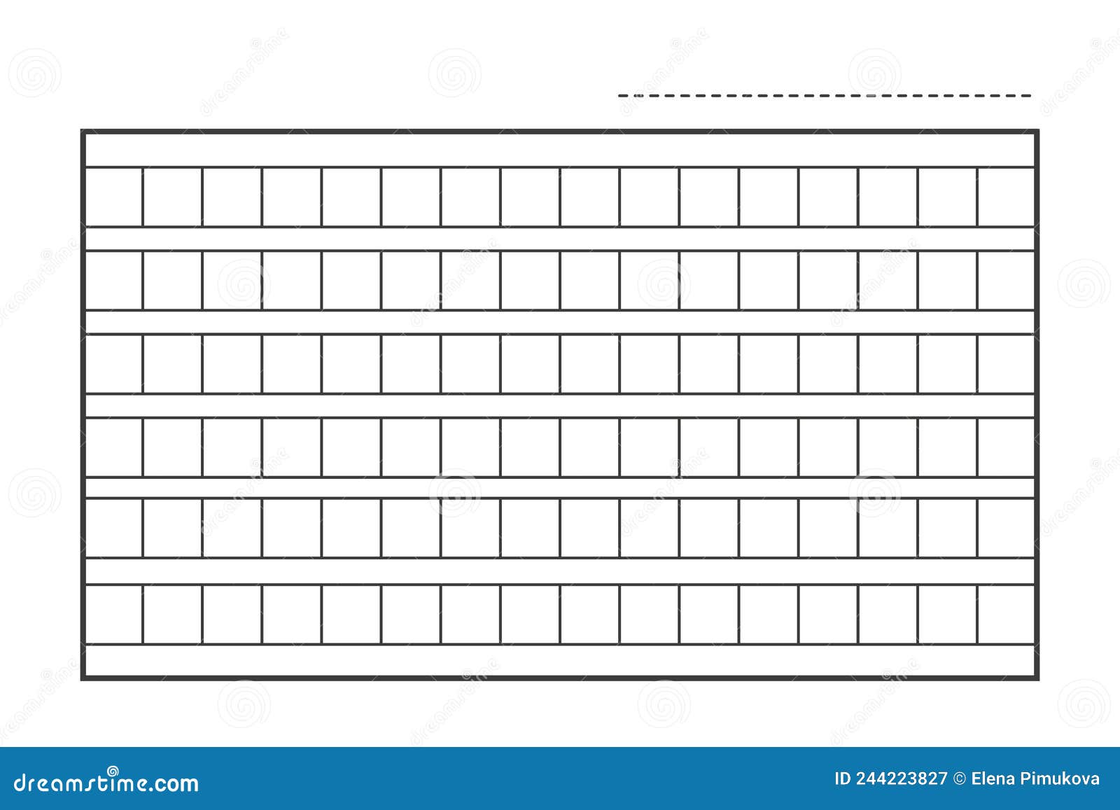 Squared Manuscript. Blank Paper Template for School Notebook. Paper ...