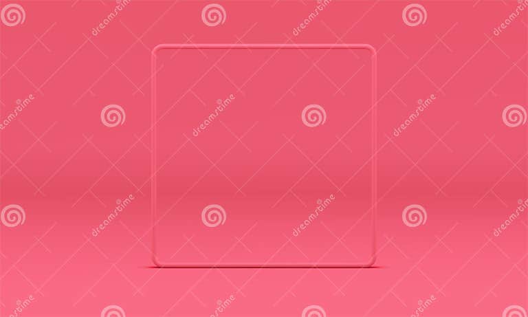 Squared Metallic Frame Vertical Foundation Geometric Stand 3d Decor ...