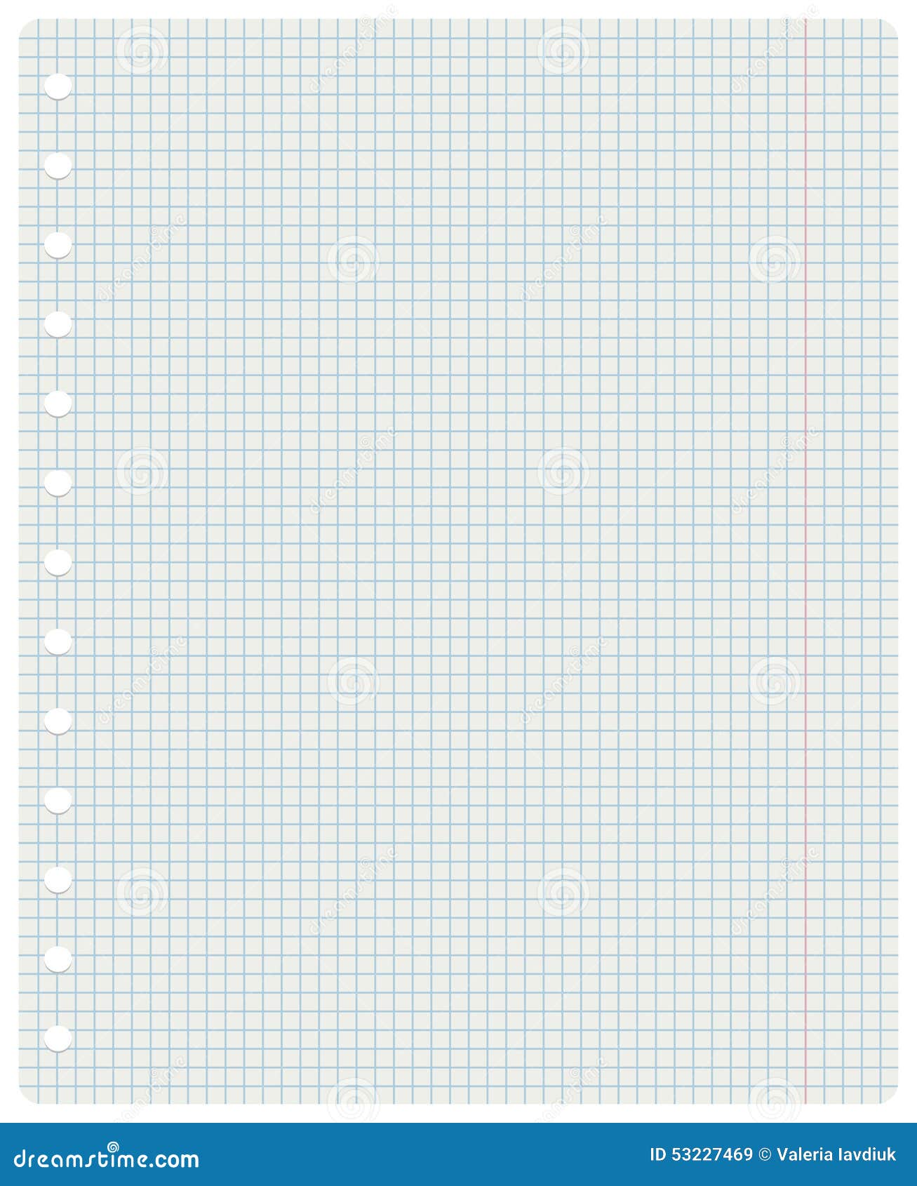 Squared notebook sheet stock vector. Illustration of notebook - 53227469