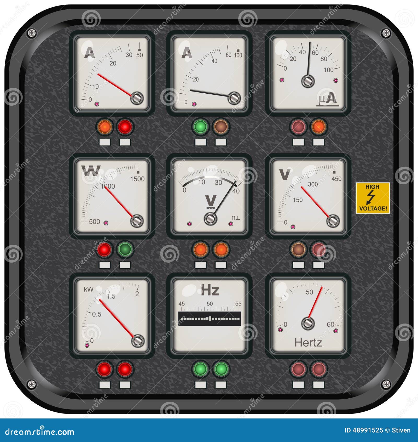 Squared Meter Icon. Black Line Gauge Symbol Cartoon Vector ...