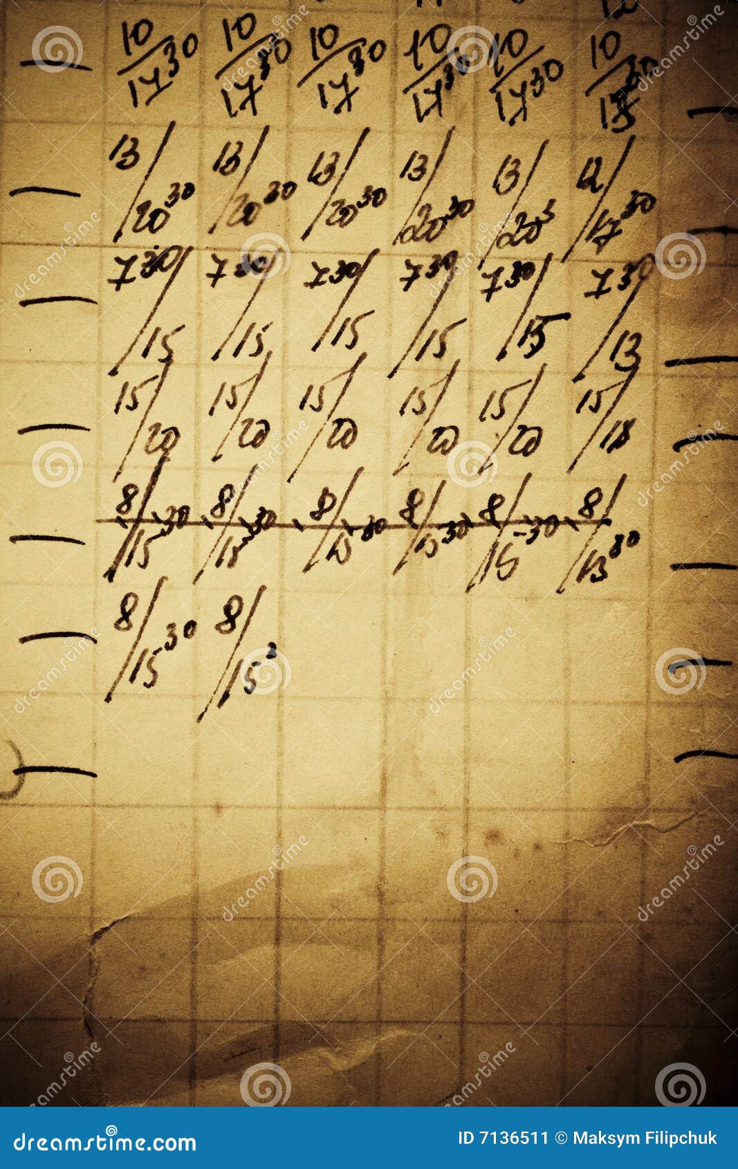 Squared paper with numbers stock image. Image of design - 7136511