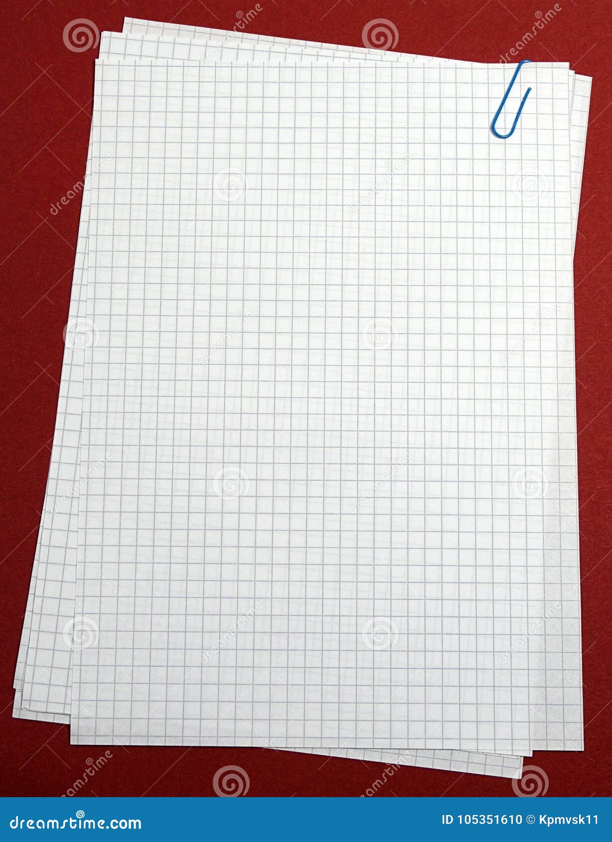 Squared paper sheet stock photo. Image of letter, copy - 105351610