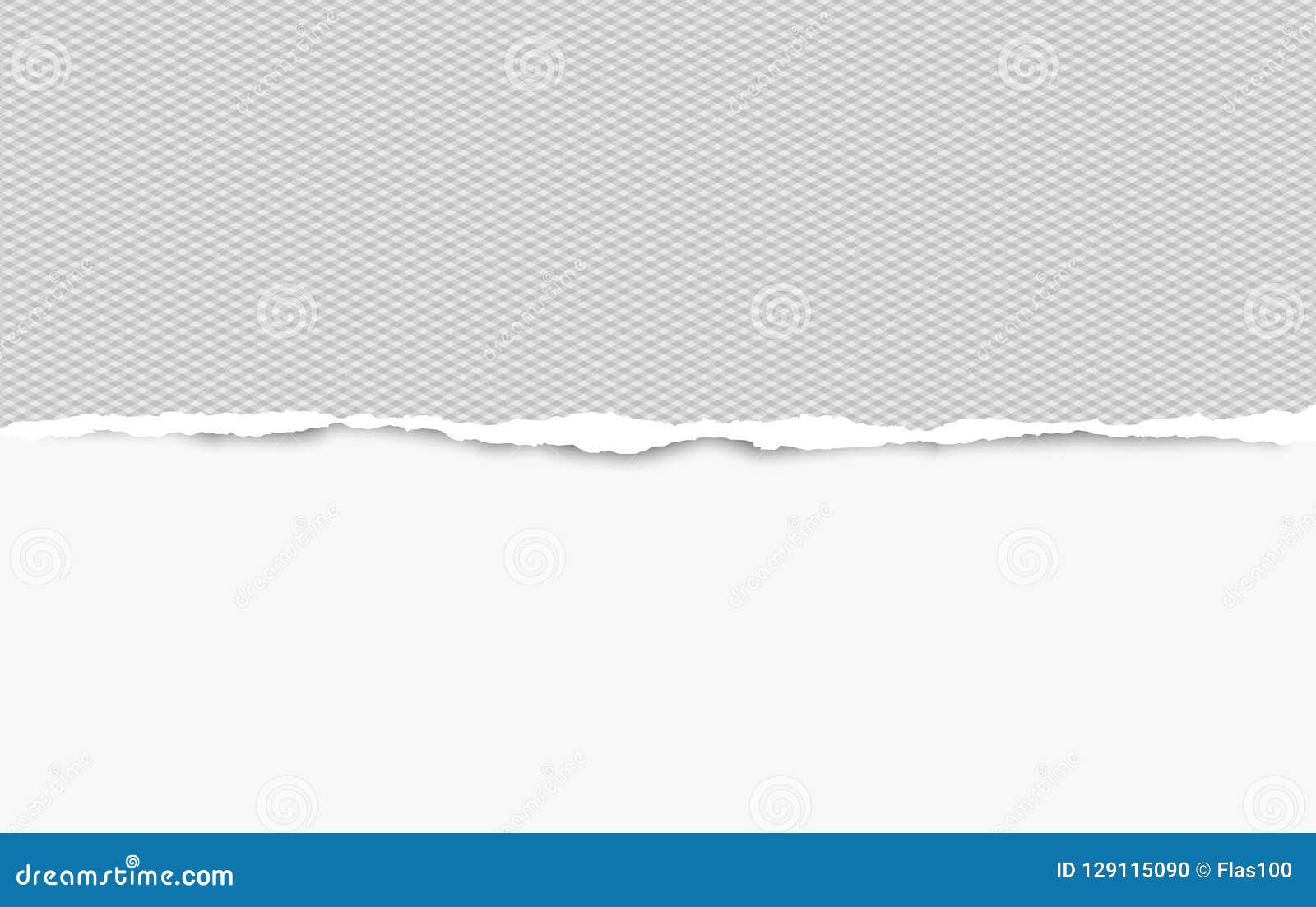 Squared Ripped Horizontal Paper Strip for Text or Message on White ...