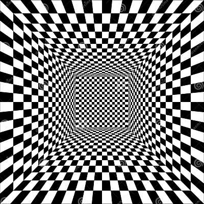 Squared Room Checkered Surface. Hallway, Studio or Portal Texture in ...