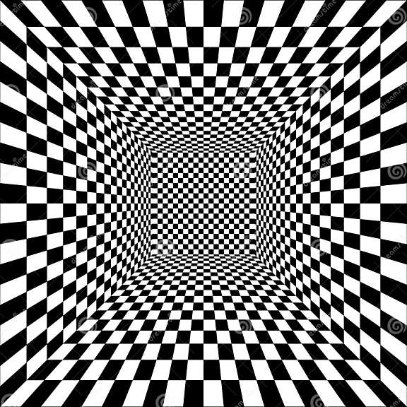 Squared Room Checkered Surface. Hallway, Studio or Portal Texture in Perspective Stock Vector ...