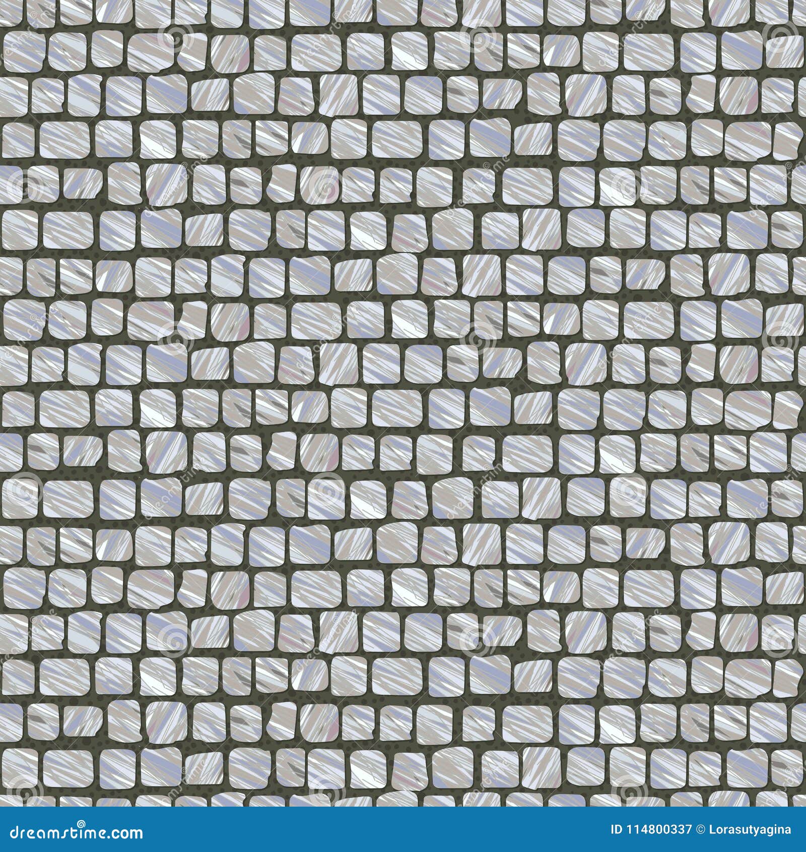 Squared Street Stone Pavement. Seamless Pattern. Stock Vector ...