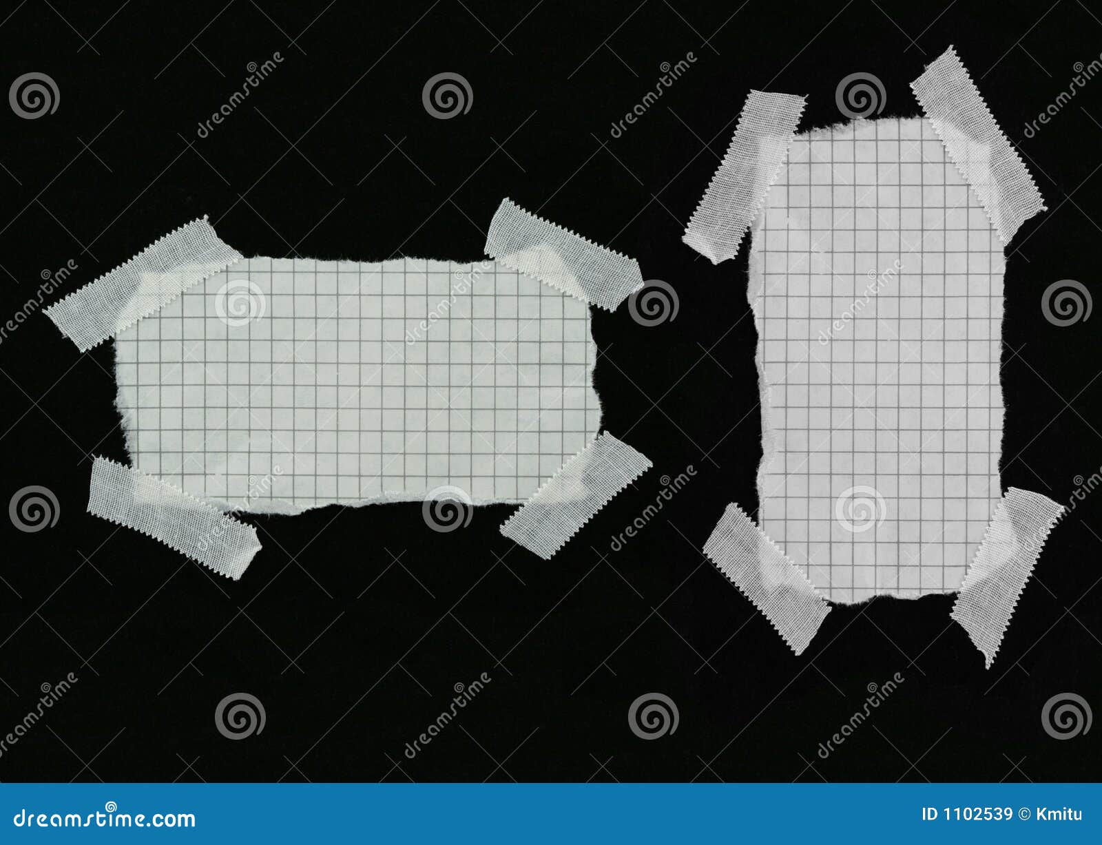Squared Strip of Paper with White Plaster Pieces #2 Stock Image - Image ...