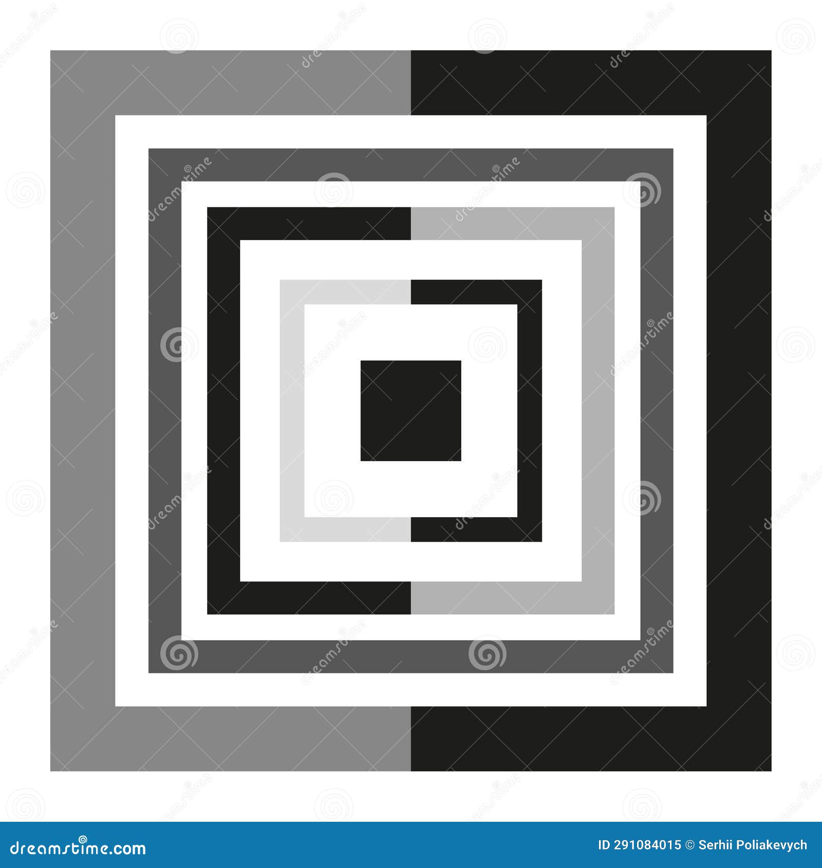 Squares Abstract Pattern. Monochrome Epeatable Checkered Pattern with ...