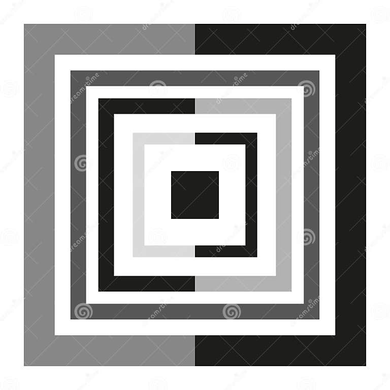 Squares Abstract Pattern. Monochrome Epeatable Checkered Pattern with ...