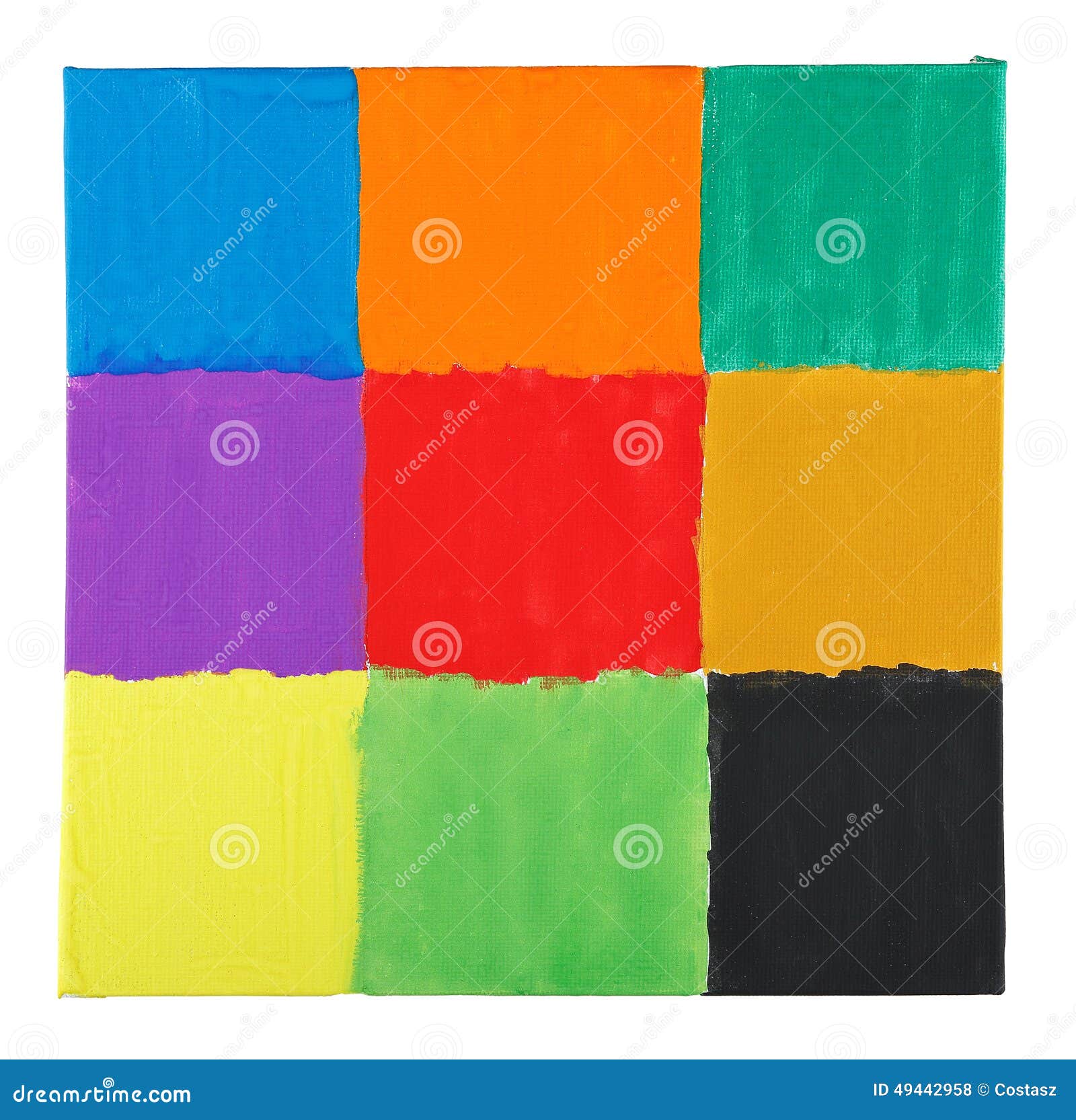 Squares on canvas stock photo. Image of painting, black - 49442958