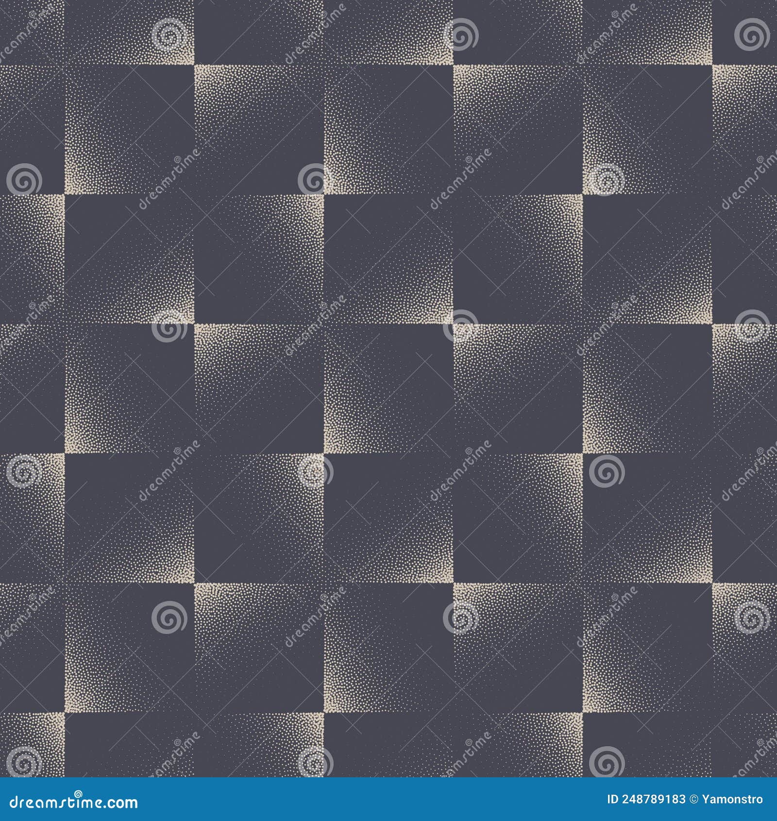 Squares Checkered Grid Seamless Pattern Vector Monochrome Abstract ...