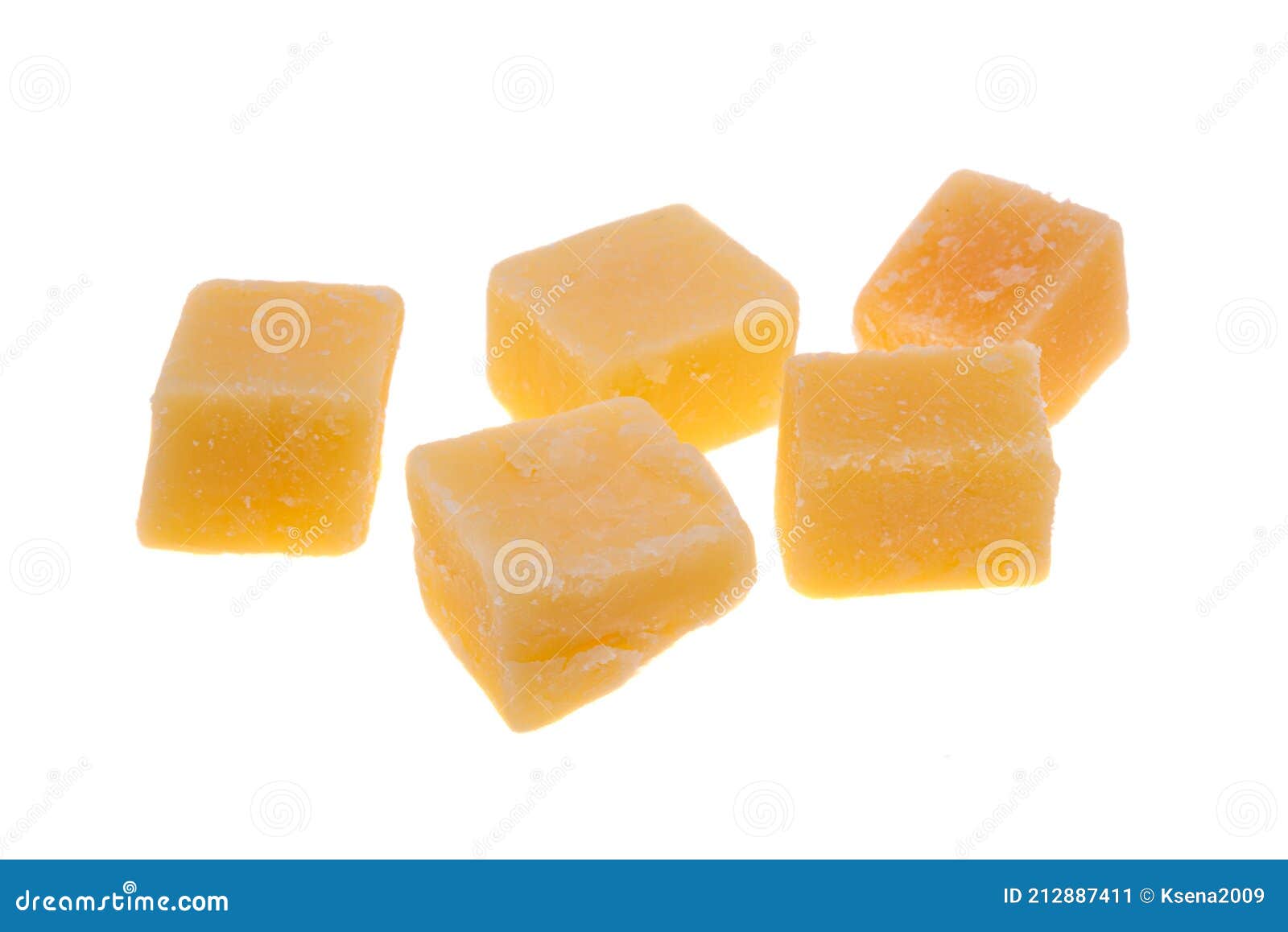 Squares of cheese isolated stock image. Image of delicious - 212887411
