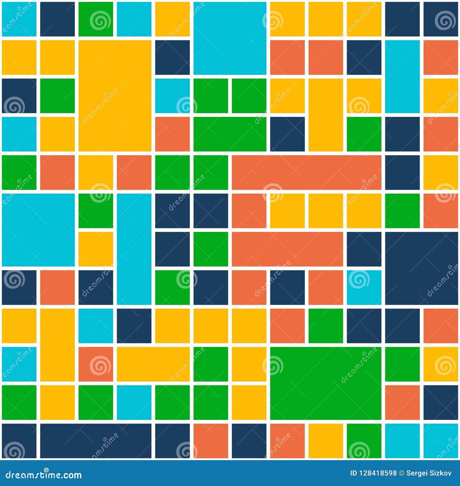 Squares Color Background. Template Flat Design Style Stock Vector ...