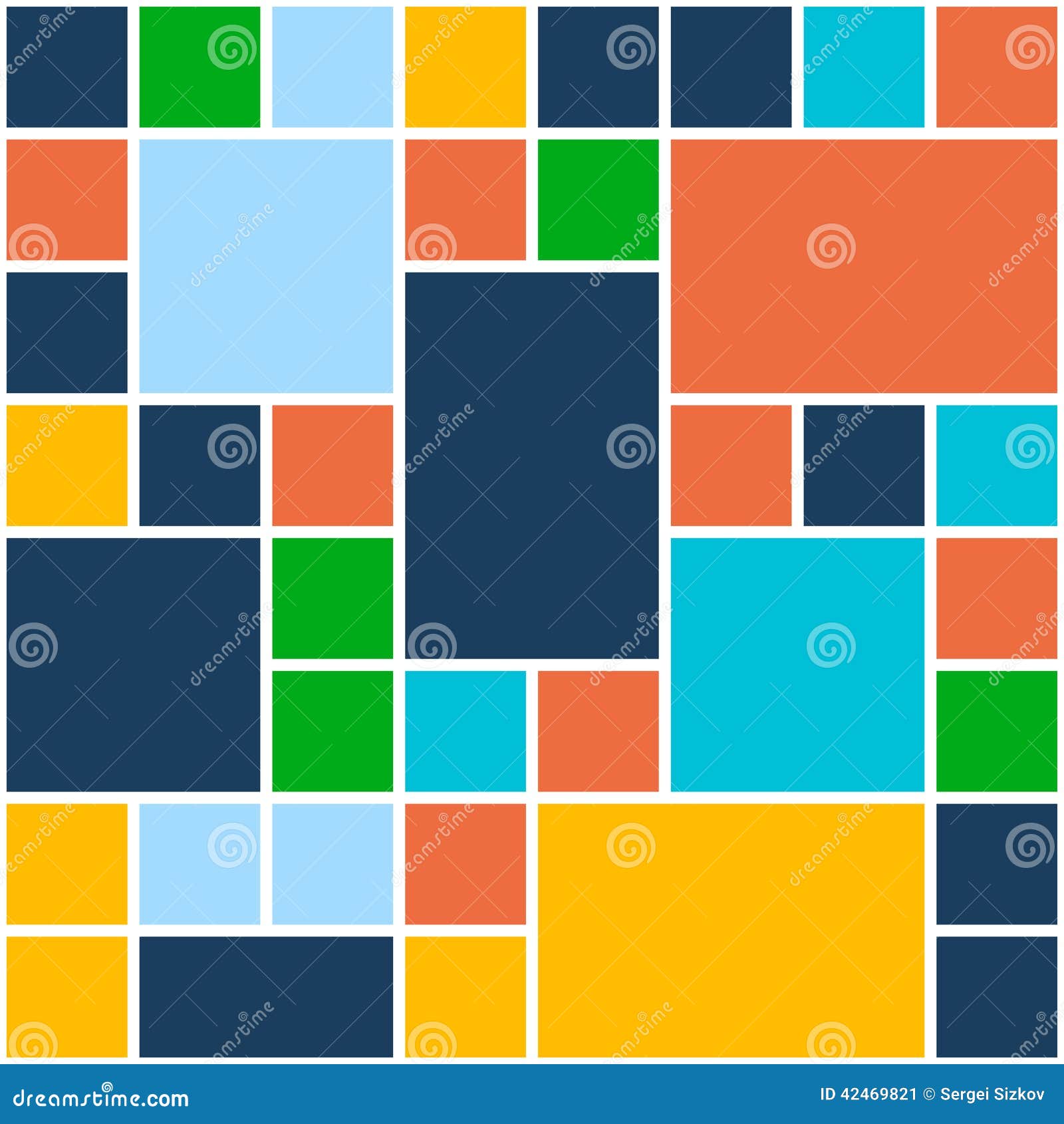 Squares Color Background. Vector Template for Flat Stock Vector ...
