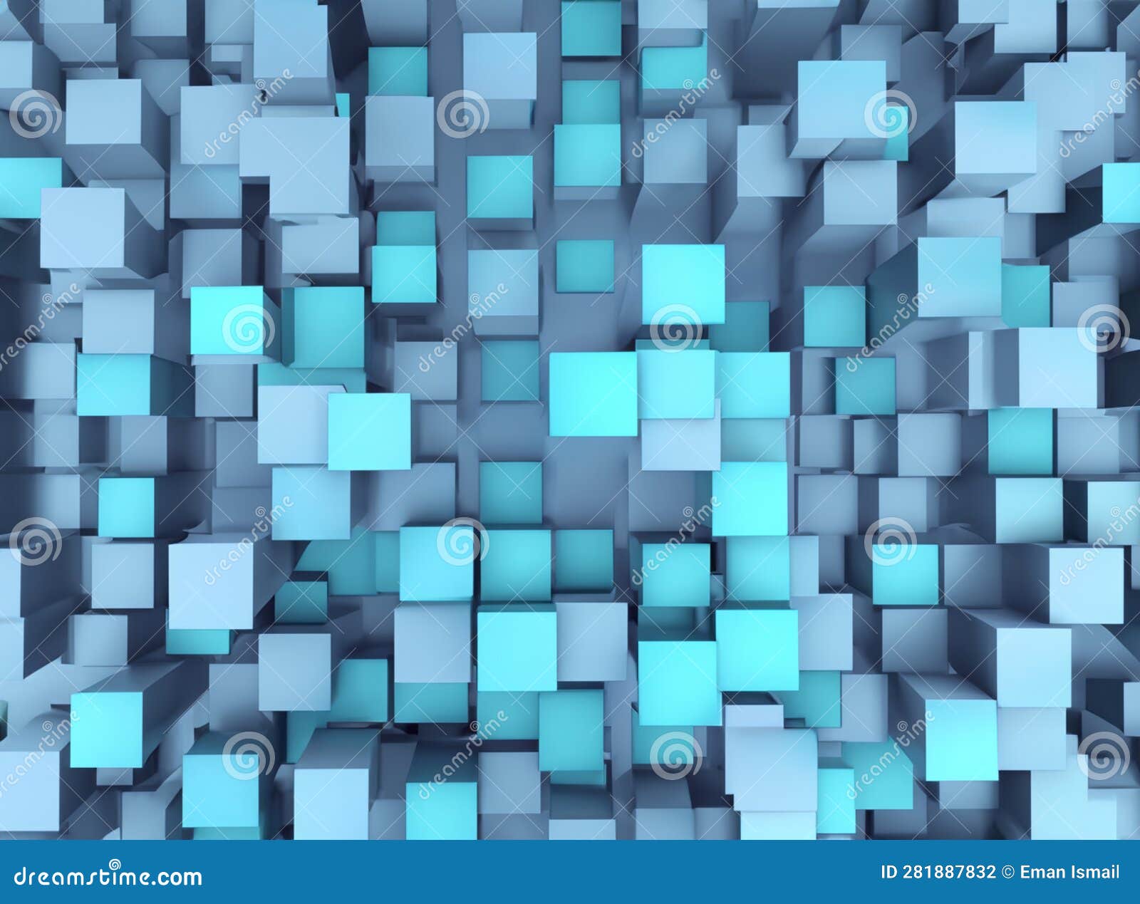 Squares 3d Abstracted Design Background Stock Illustration ...