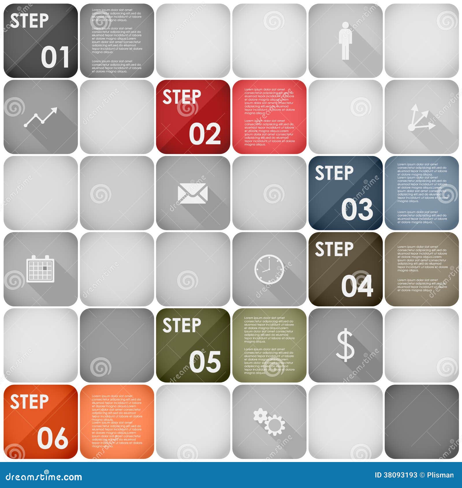 Squares Design Element Steps Template Stock Illustrations – 320 Squares ...
