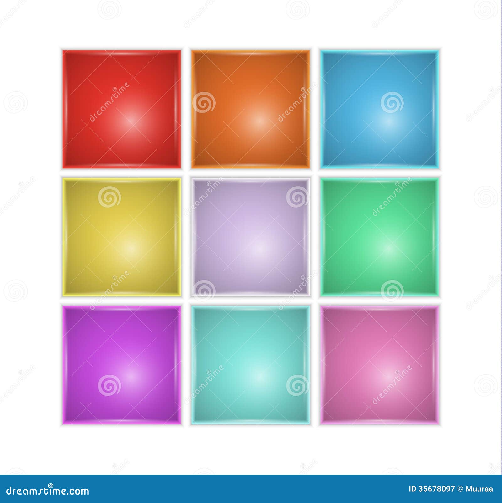 Squares with Different Color Stock Vector - Illustration of concept ...