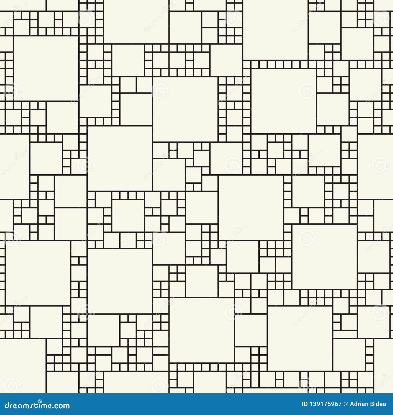 Squares of Different Sizes Pattern. Stock Illustration - Illustration ...