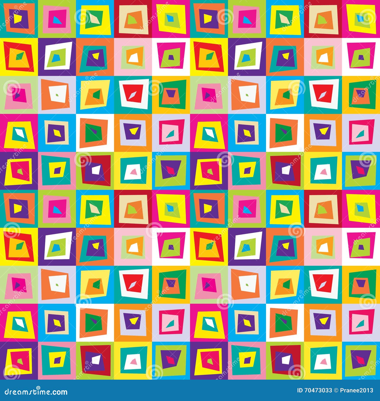 Squares Distorted Colorful Seamless Pattern Background Stock ...