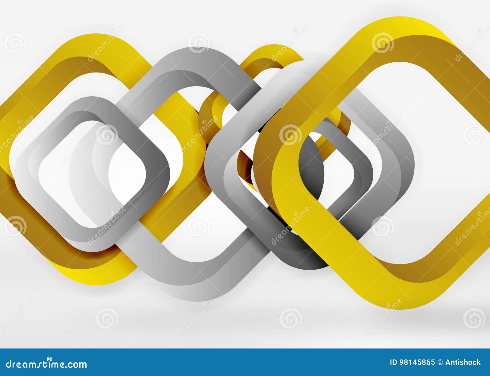 Squares Geometric Shapes in Light Grey 3d Space Stock Vector ...