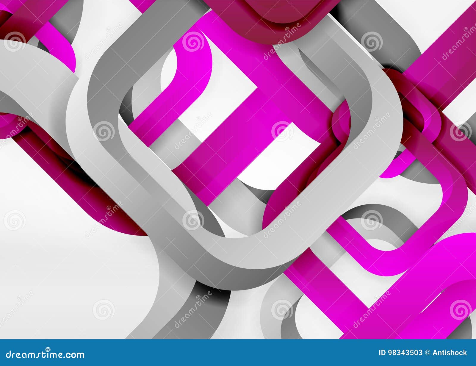 Squares Geometric Shapes in Light Grey 3d Space Stock Vector ...