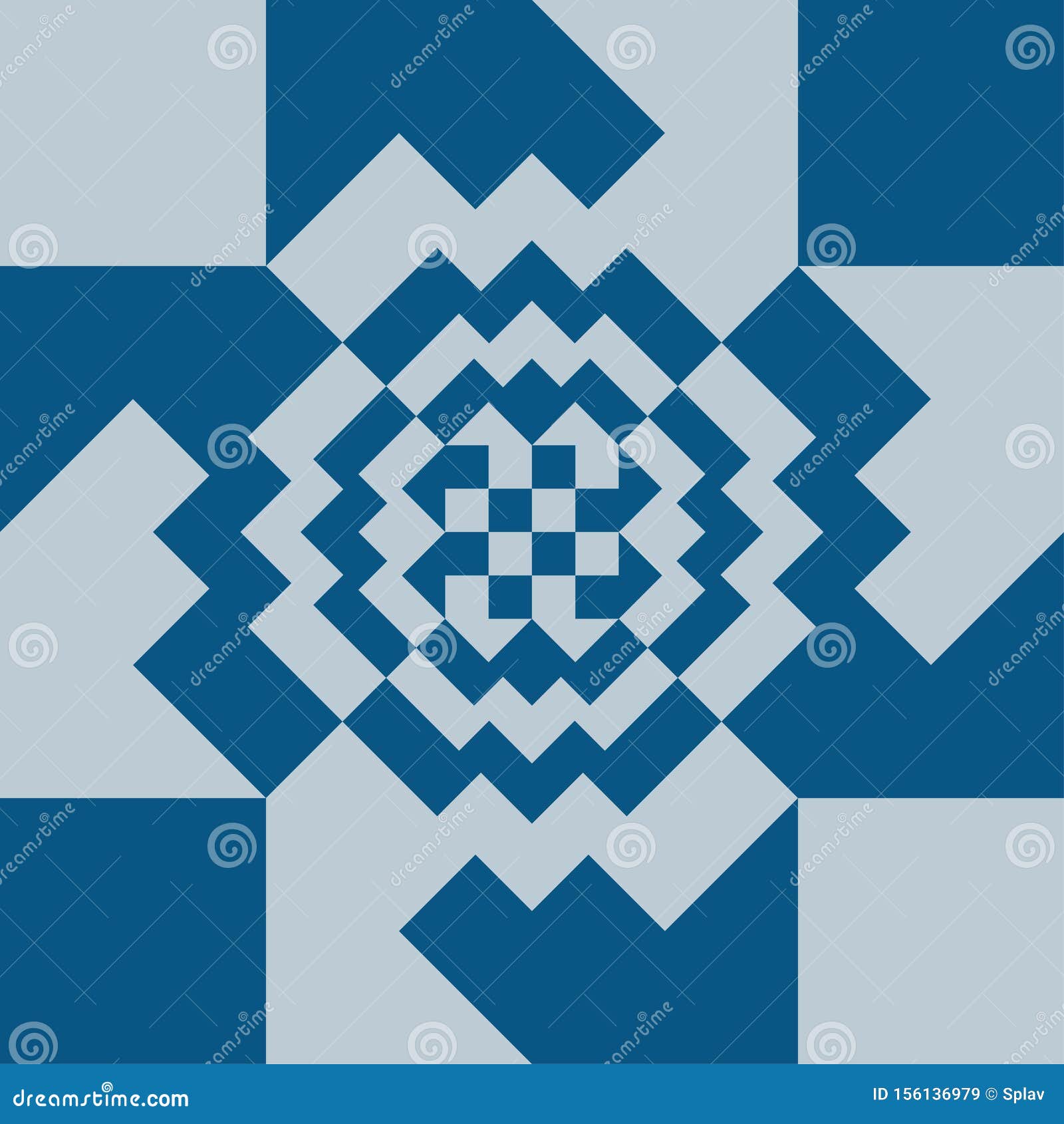 Squares and Geometric Shapes Pattern Stock Illustration - Illustration ...
