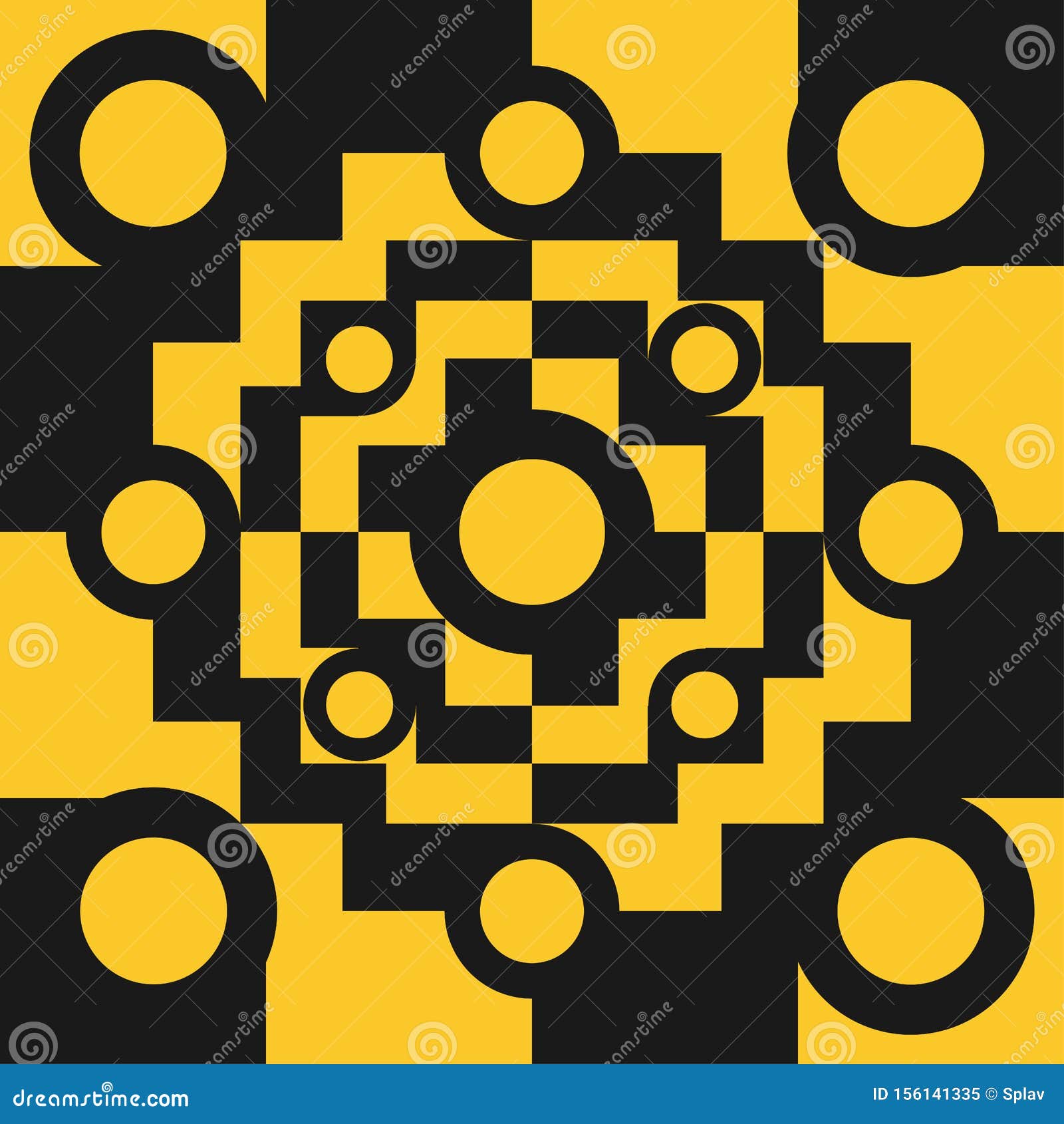 Squares and Geometric Shapes Pattern Stock Illustration - Illustration ...
