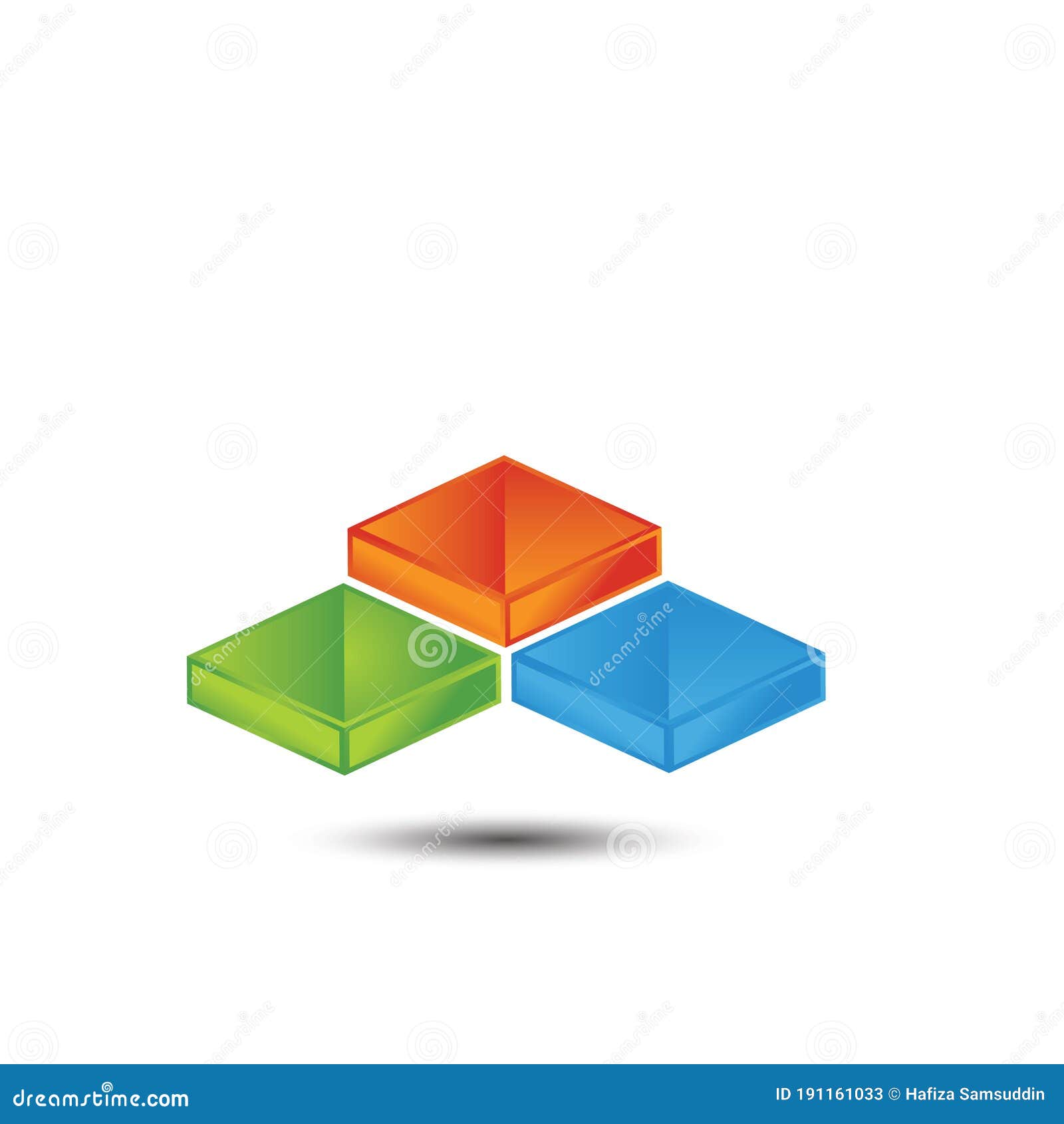 3D Squares Icon Cartoon Vector | CartoonDealer.com #12980791