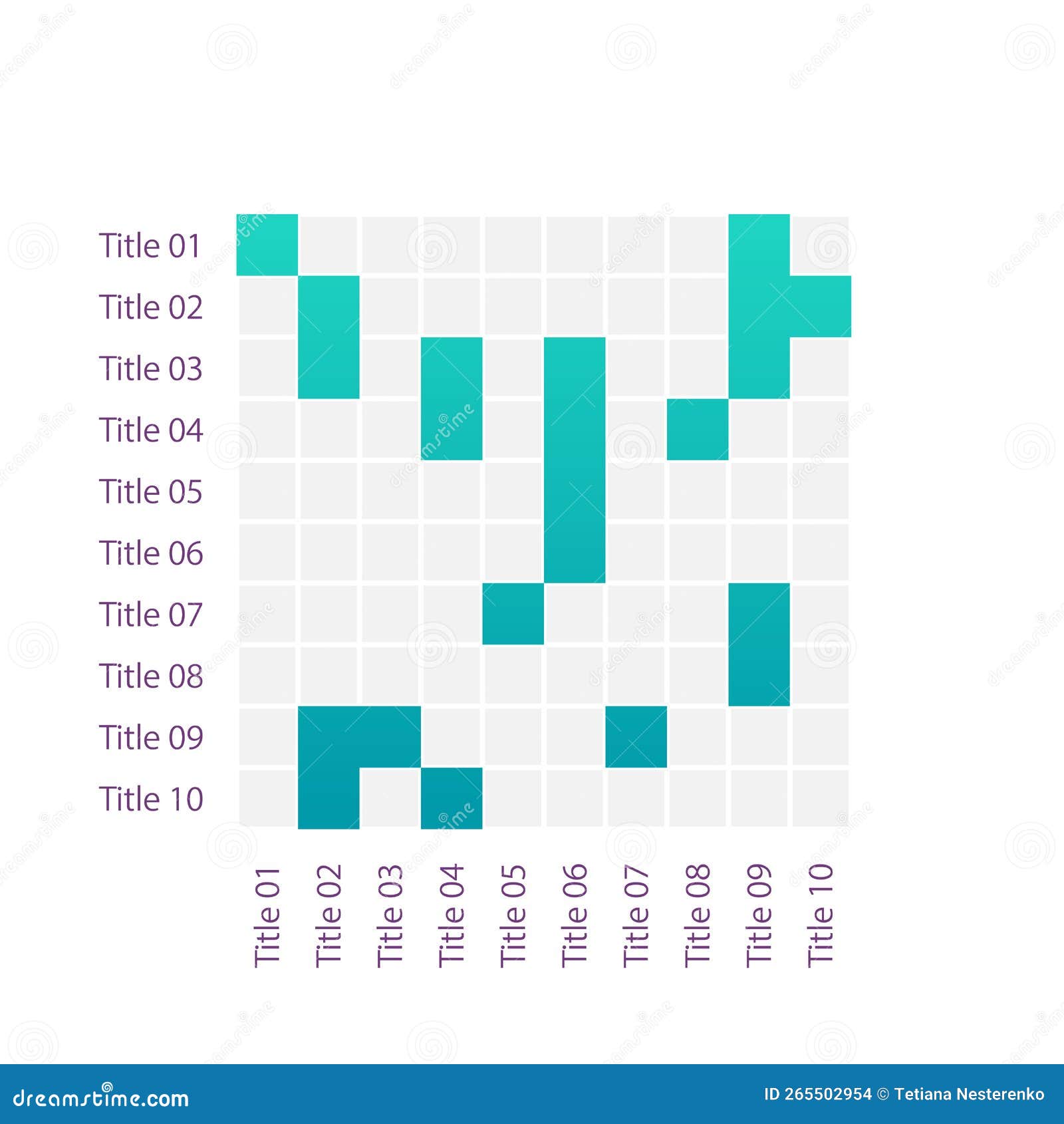 Squares Infographic Chart Design Template Stock Vector - Illustration ...