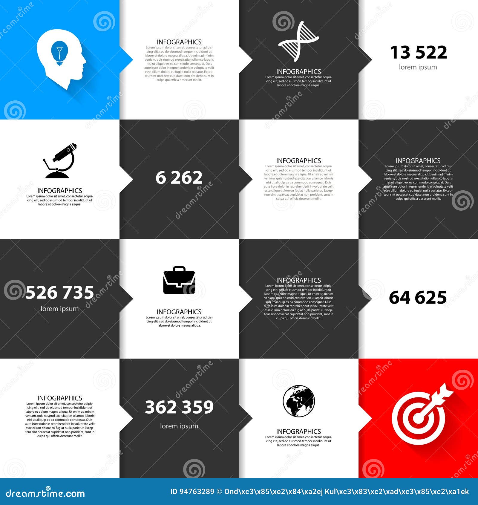 Squares for Infographic. Template for Diagram. Vector Stock Vector ...