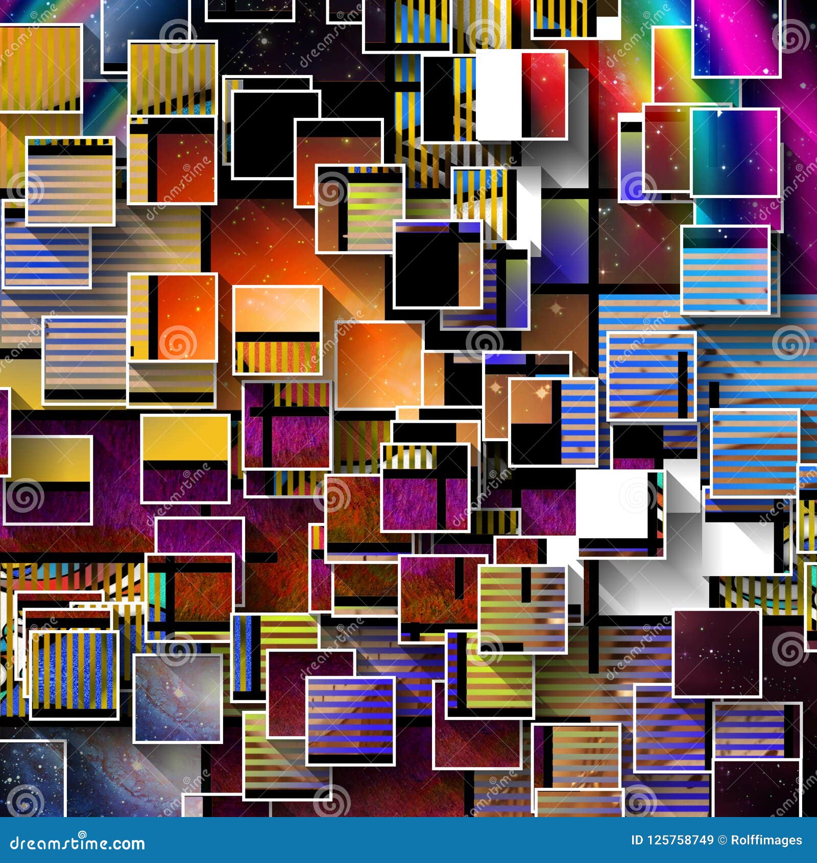 Squares Abstract stock illustration. Illustration of block - 125758749