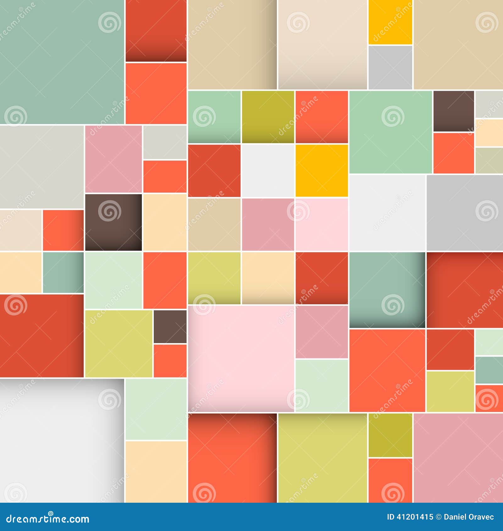 Squares Retro Background stock vector. Illustration of colorful - 41201415