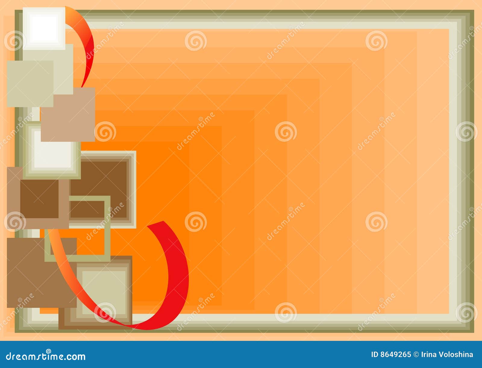 Squares and ribbon stock vector. Illustration of abstract - 8649265