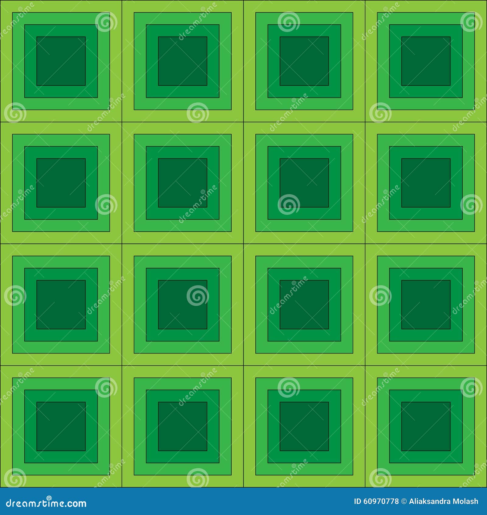 Squares Seamless Pattern Green Colors Stock Vector - Illustration of ...