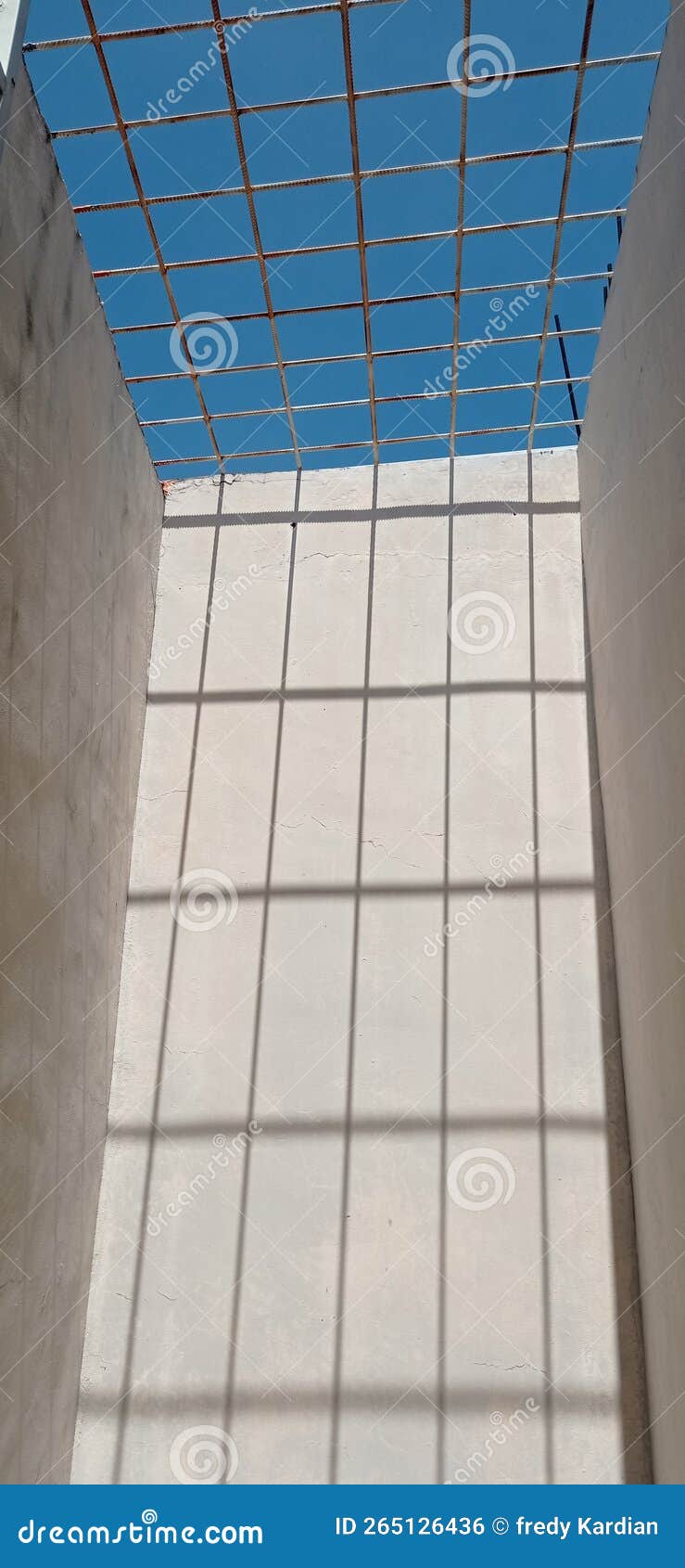 Squares from the Shadow of Steel Bars Stock Photo - Image of white ...