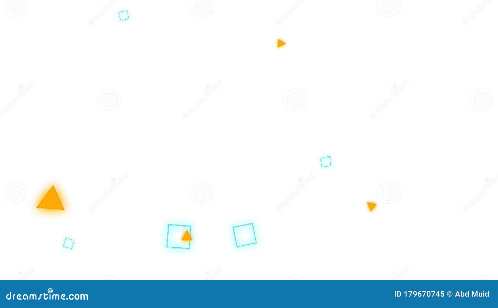 Squares and Small Triangles with Neon Lights Sprinkled on a White ...