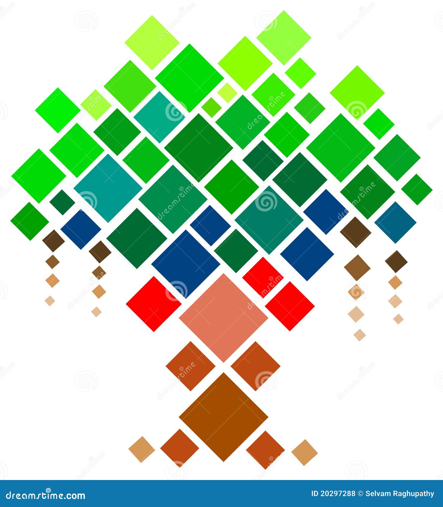 Squares tree stock illustration. Illustration of design - 20297288