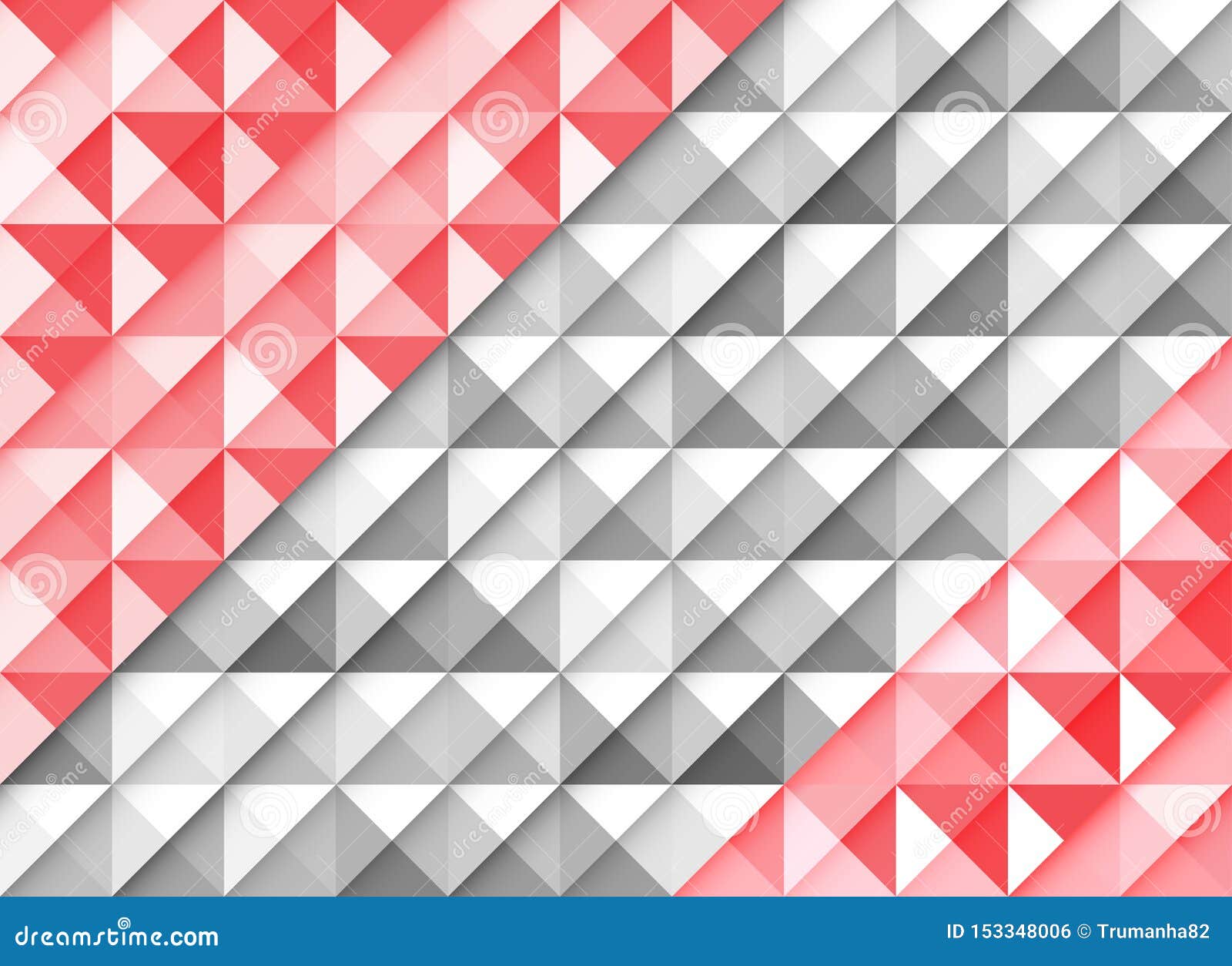 Vector Red and Grey Geometric Background with Squares and Triangles ...
