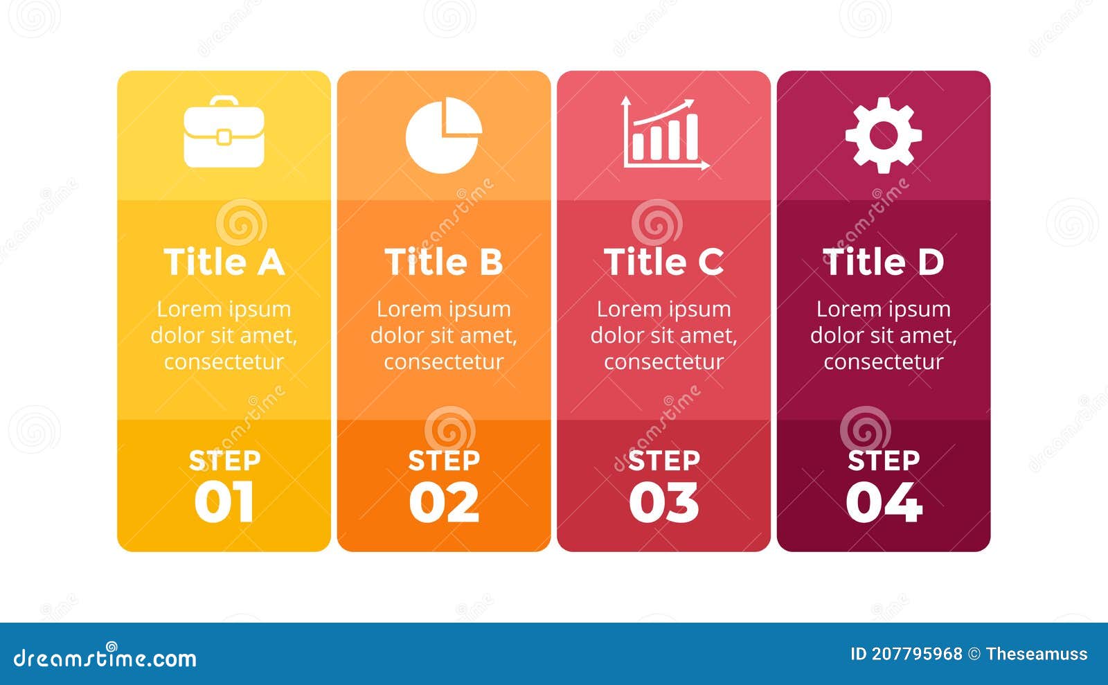 Squares Vector Colorful Infographic. 4 Parts. Presentation Slide ...